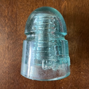 Vintage GTP Tel Co GLASS Insulator CD 145 Beehive Style Telephone Light ...