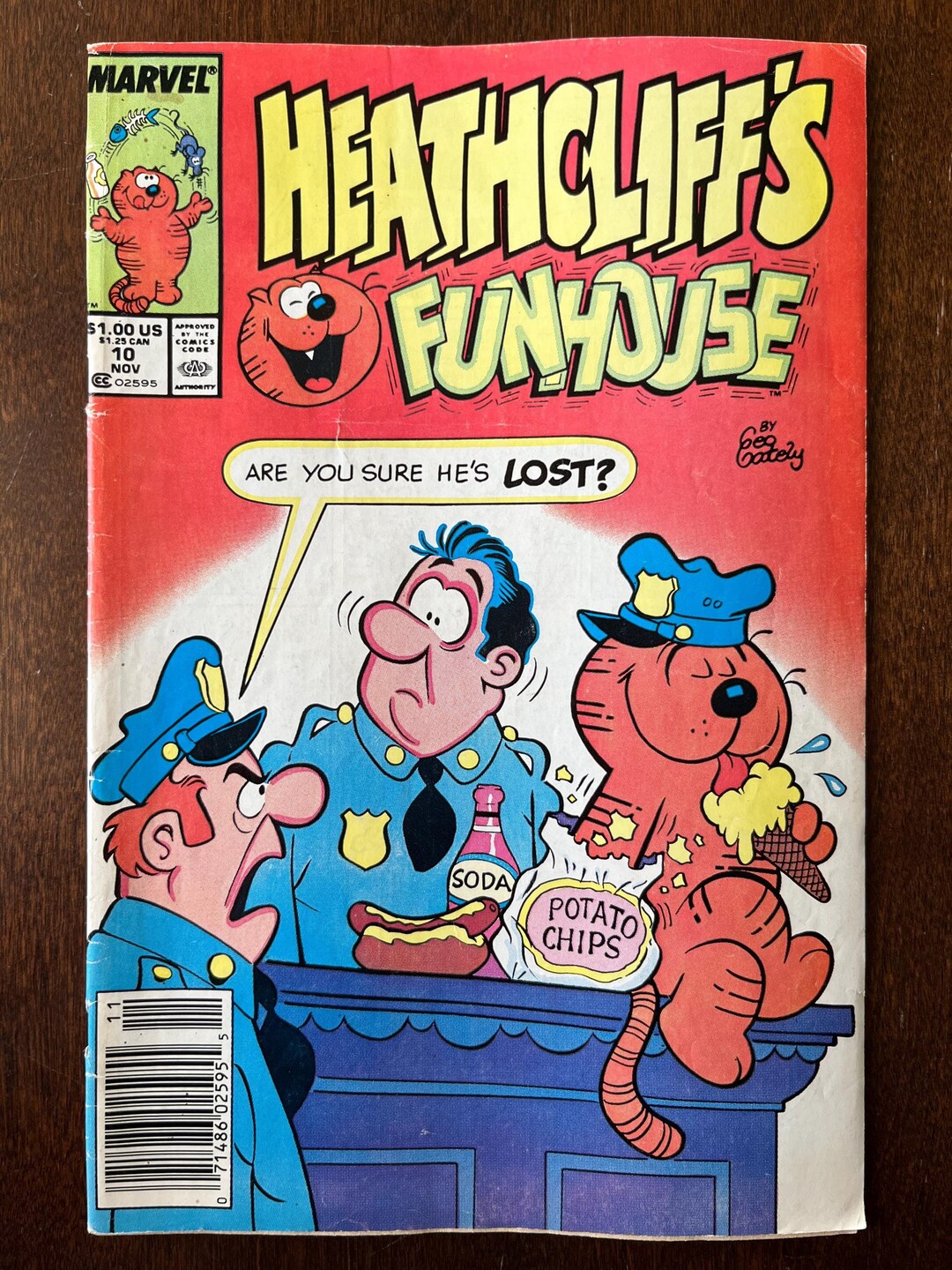 HEATHCLIFF'S FUNHOUSE #10 Marvel Comics 1988 VG to Fine 5.0 Newsstand ...