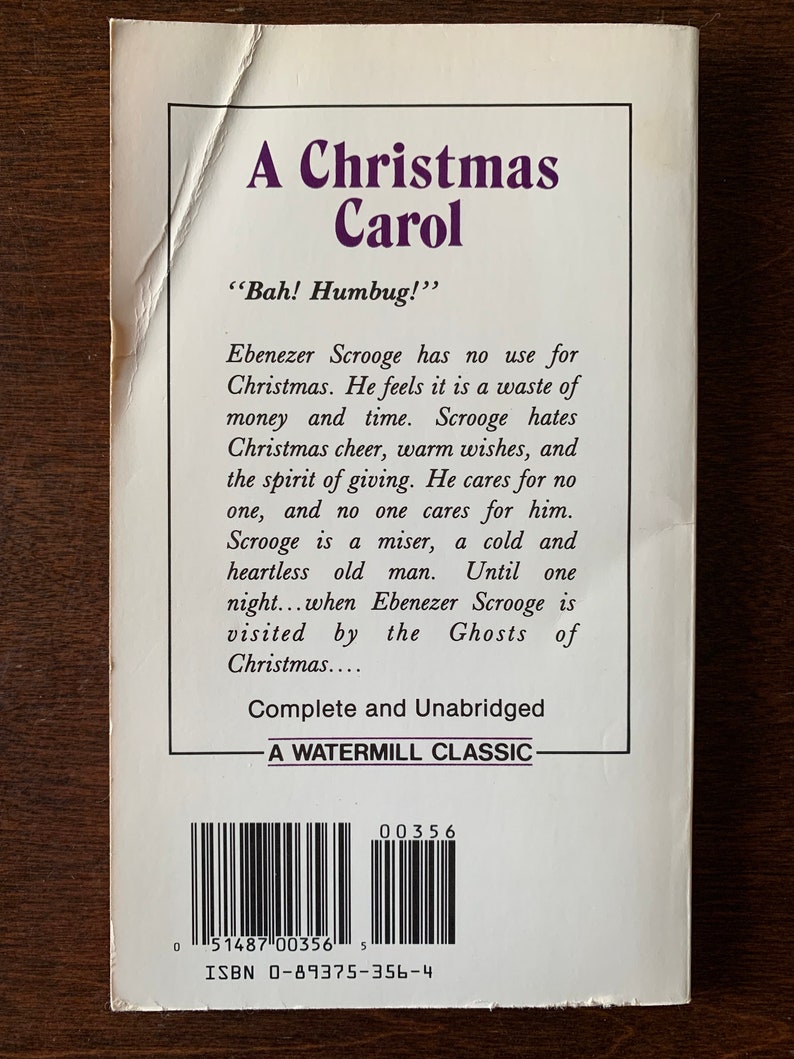 A CHRISTMAS CAROL by Charles Dickens Vintage Watermill Classic 1980 - Etsy