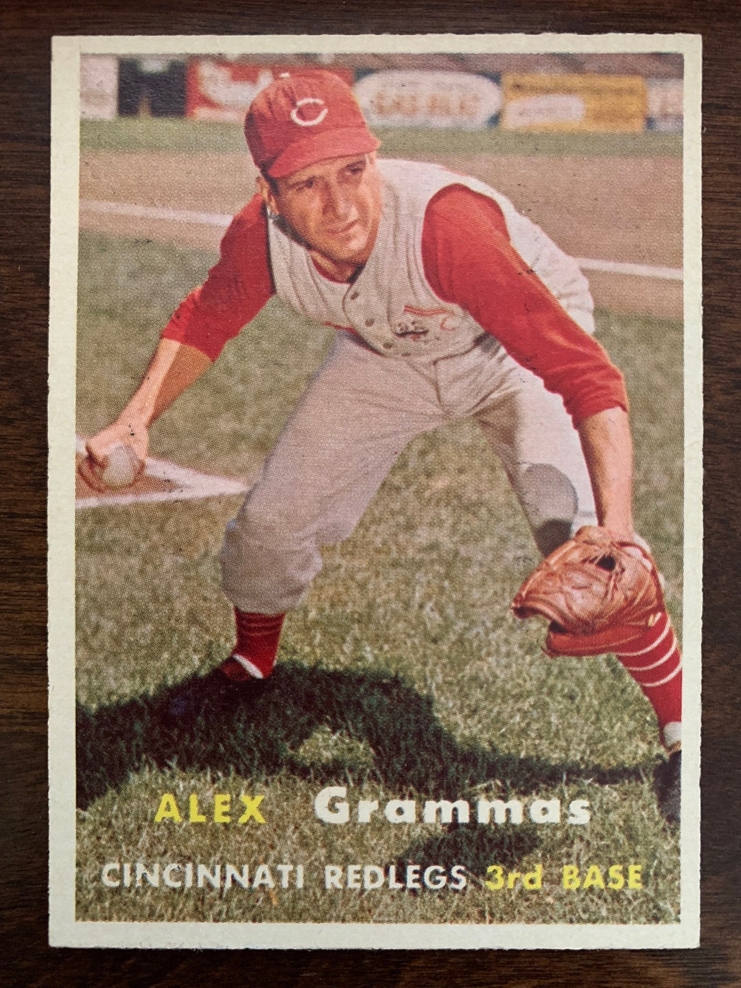 1957 Topps Baseball Card ALEX GRAMMAS #222 Cincinnati Redlegs MINT - Etsy