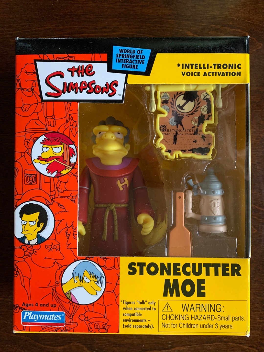 The Simpsons Playmates STONECUTTER MOE Intelli-tronic Mail-away Figure ...