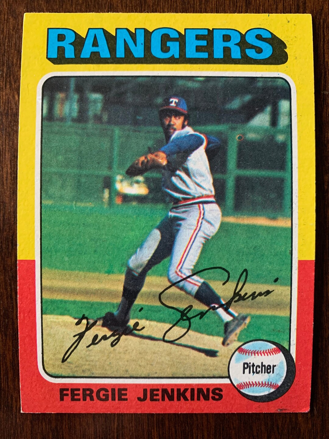 1975 Topps Baseball Card FERGIE JENKINS #60 Hall of Fame Texas Rangers ...