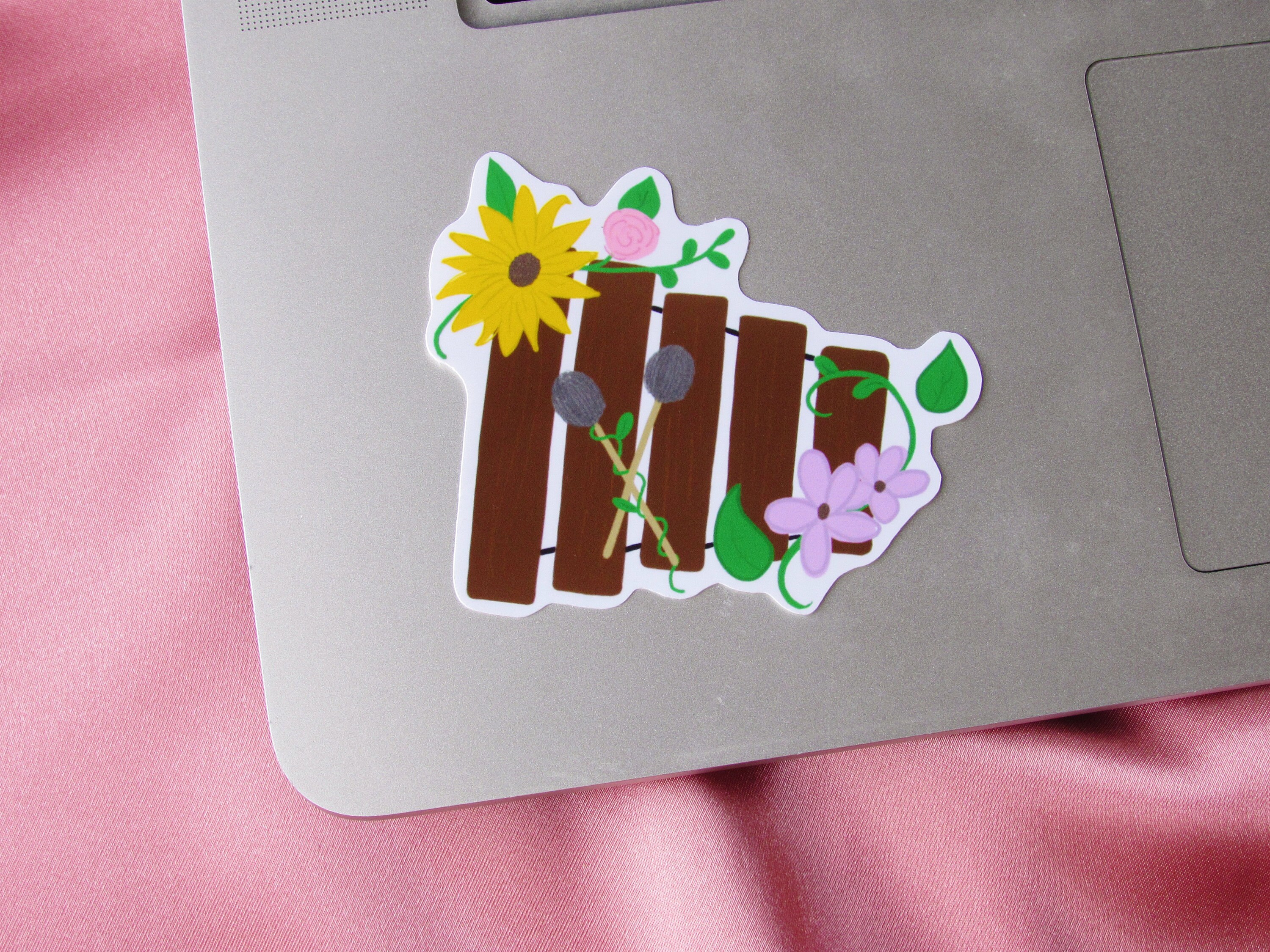 Floral Marimba Sticker - Etsy
