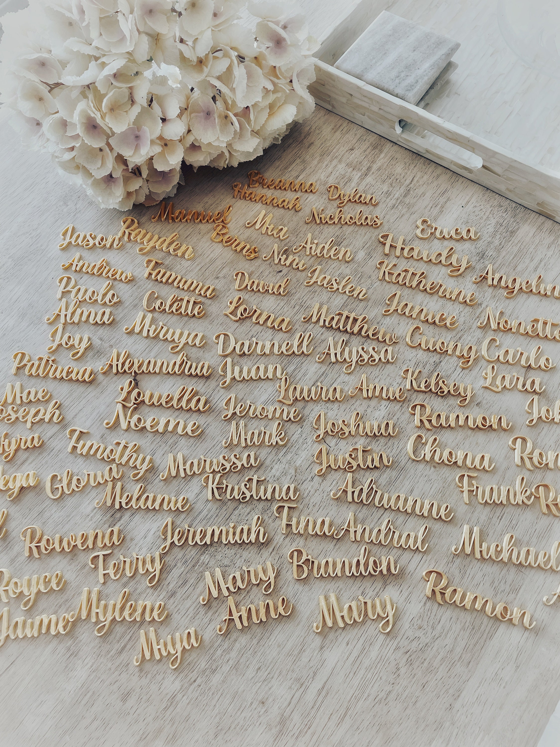 Wedding Place Cards / Names /wedding Place Names, Personalised Wedding ...
