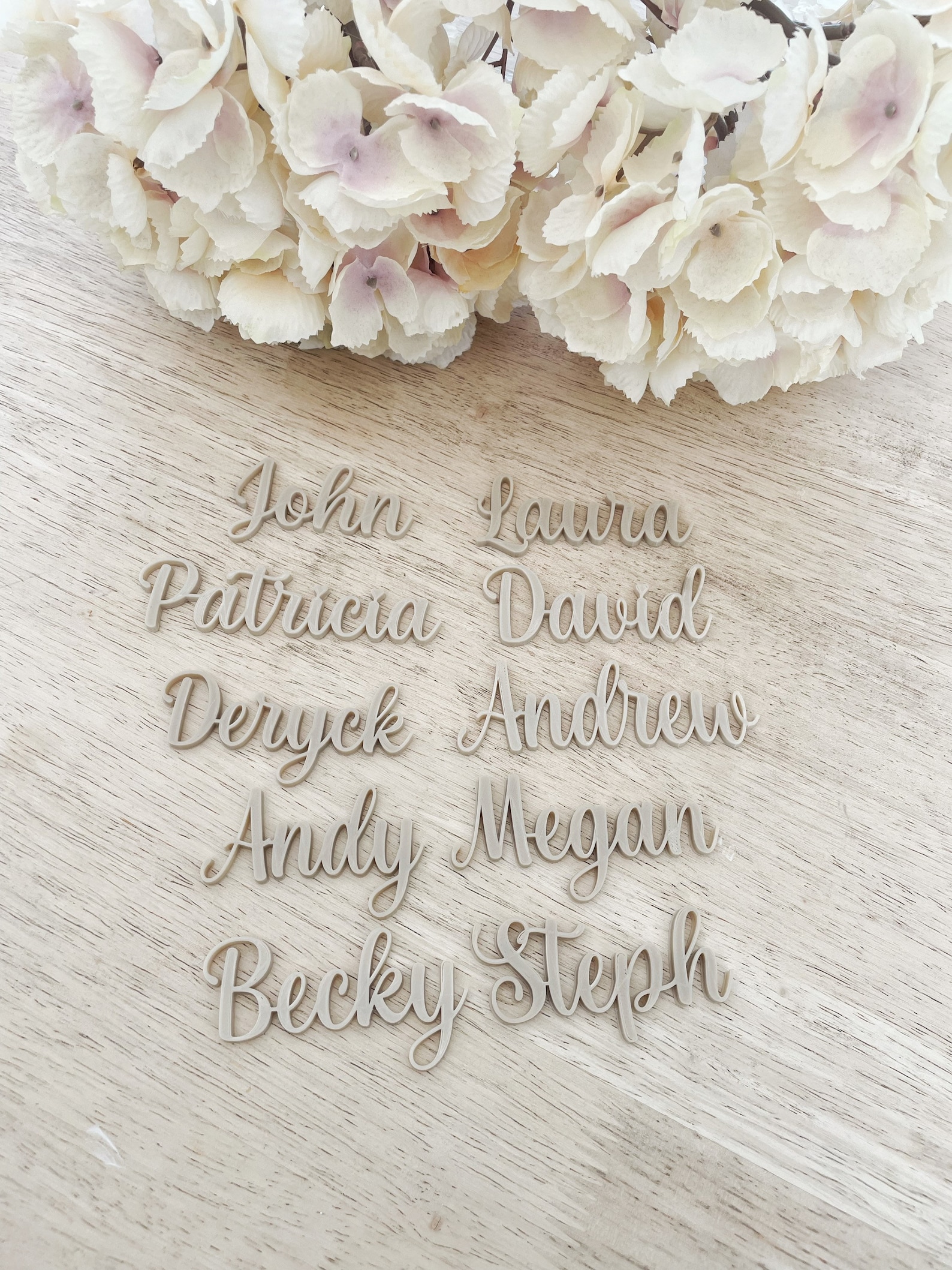 Green Wedding Place Cards / Names /wedding Place Names, Personalised ...