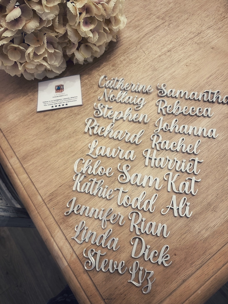 Wedding Place Cards / Names /wedding Place Names, Personalised Wedding ...