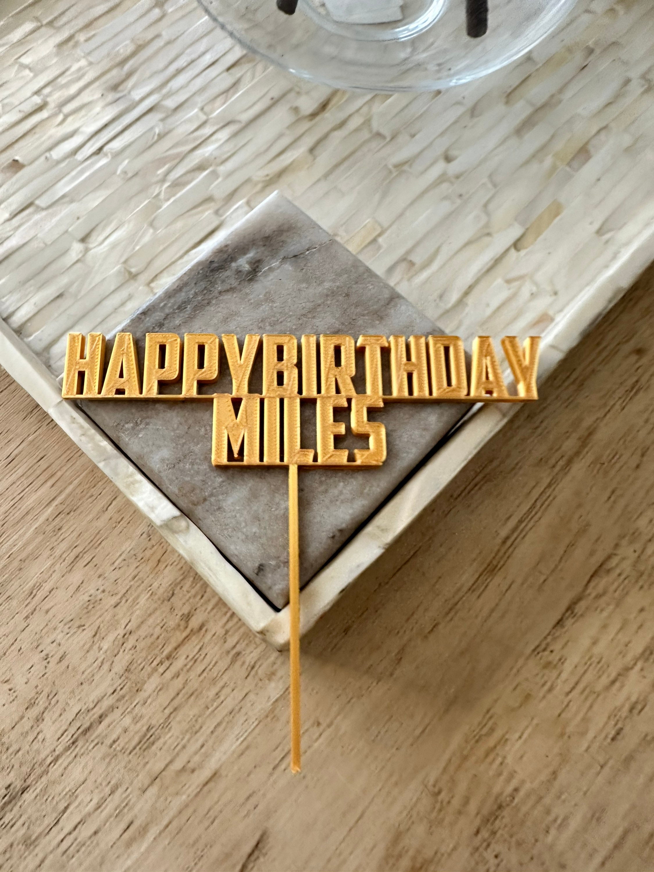 Name and Age Topper, Birthday Cake Topper 3D Printed, Personalised Cake ...