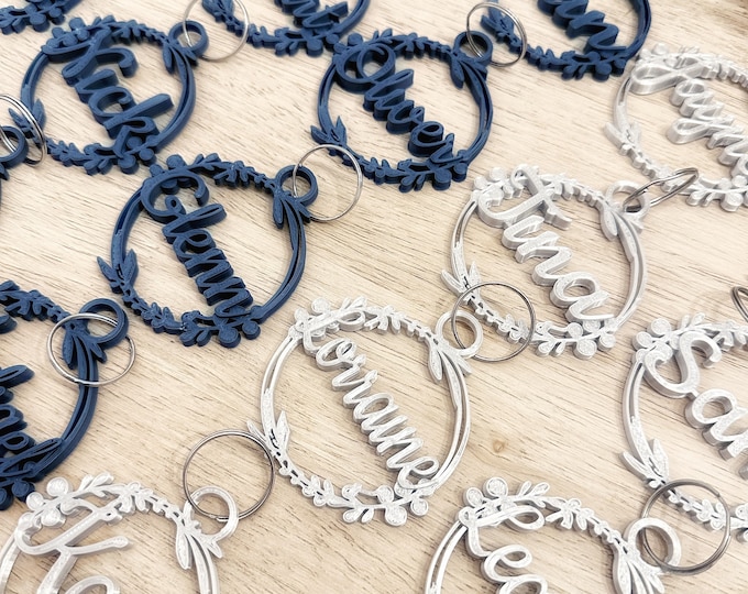 Wedding Place Cards / Wedding Keyring/names/ Birthday 3D Printed ...