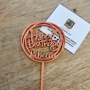 Name and Age Topper, Birthday Cake Topper 3D Printed, Personalised Cake ...