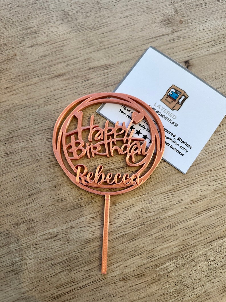 Name and Age Topper, Birthday Cake Topper 3D Printed, Personalised Cake ...