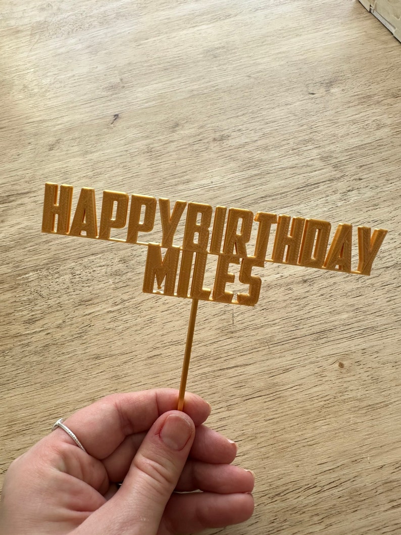 Name and Age Topper, Birthday Cake Topper 3D Printed, Personalised Cake ...