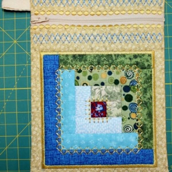 Log Cabin Embroidery Pattern - Etsy UK