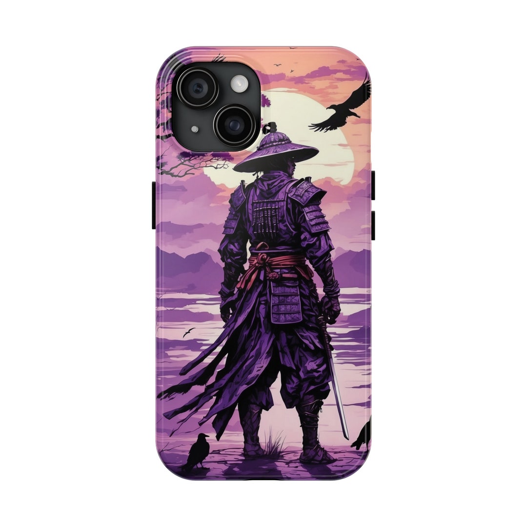 Art of a Samurai Watching a Sunset Phone Case for iPhone 15 14 13 12 ...