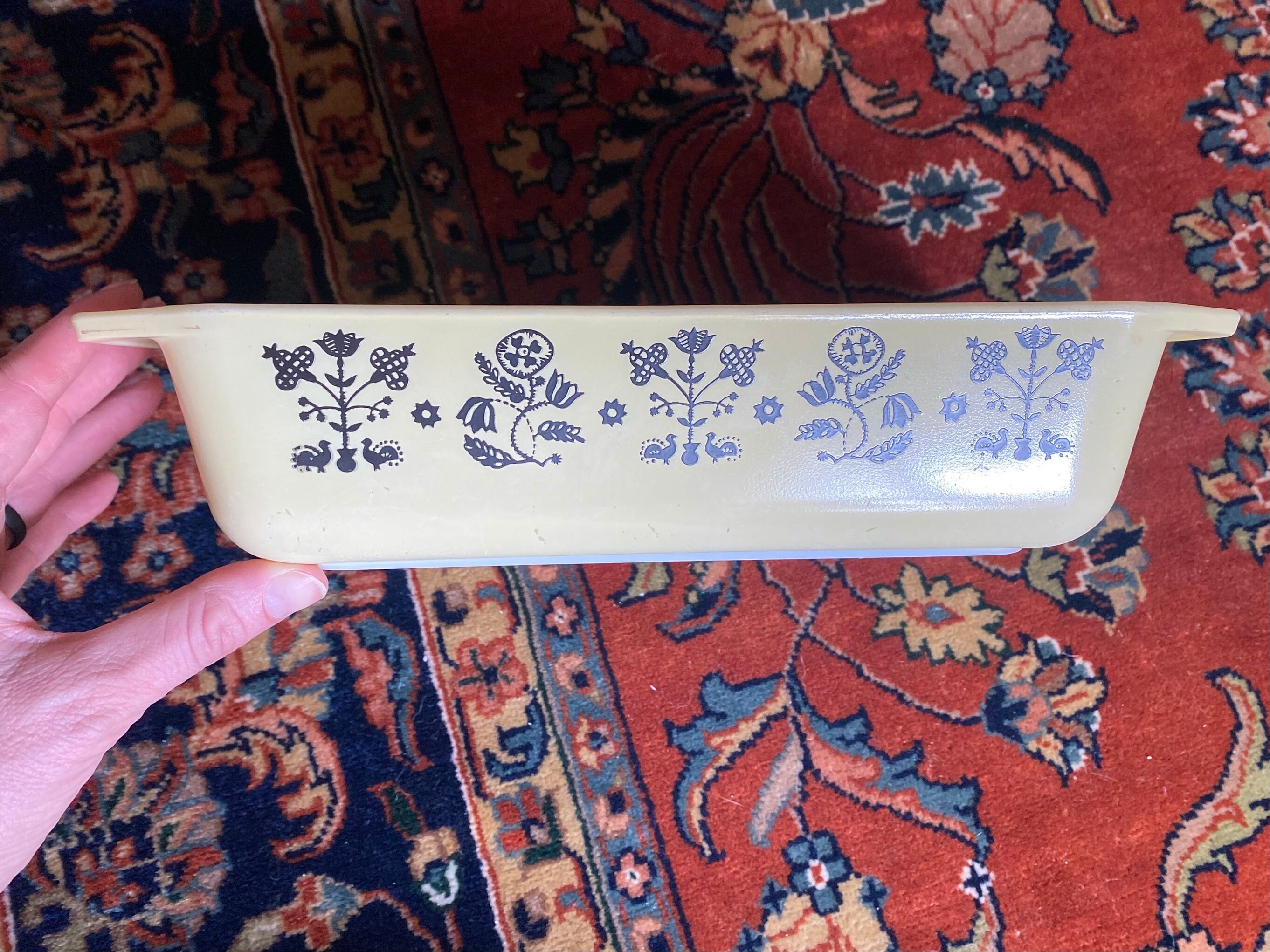 Vintage Yellow Pyrex 2-qt Casserole Dish 575 Needlepoint Print - Etsy