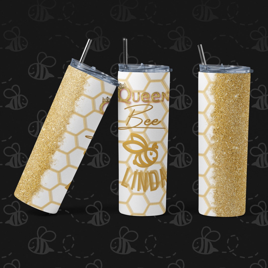 Bee Skinny Tumbler, Queen Bee, Digital Design, 20oz Skinny Tumbler ...