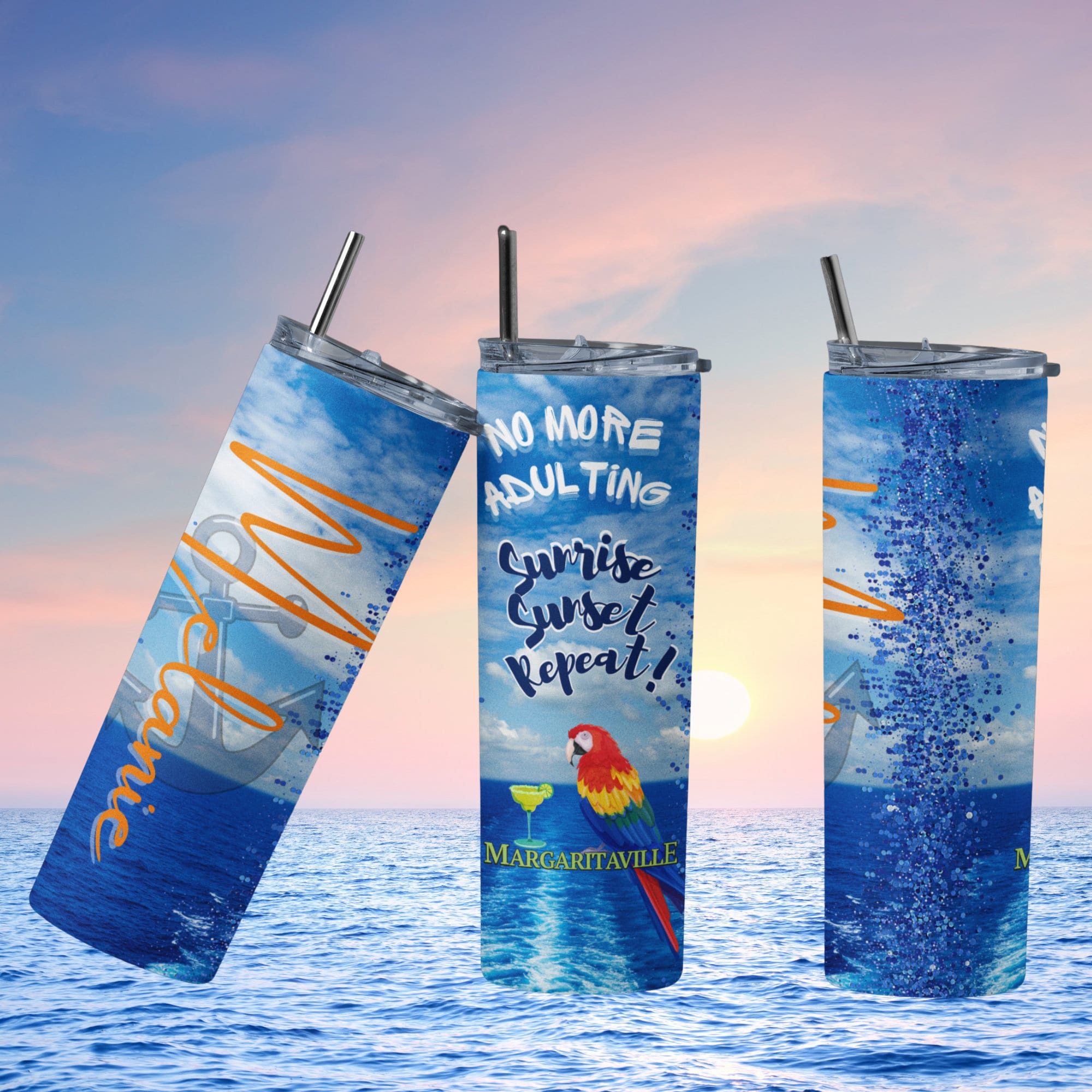 Personalized Tumbler for Cruise, Jimmy Buffett Cruise Tumbler, Parrot ...