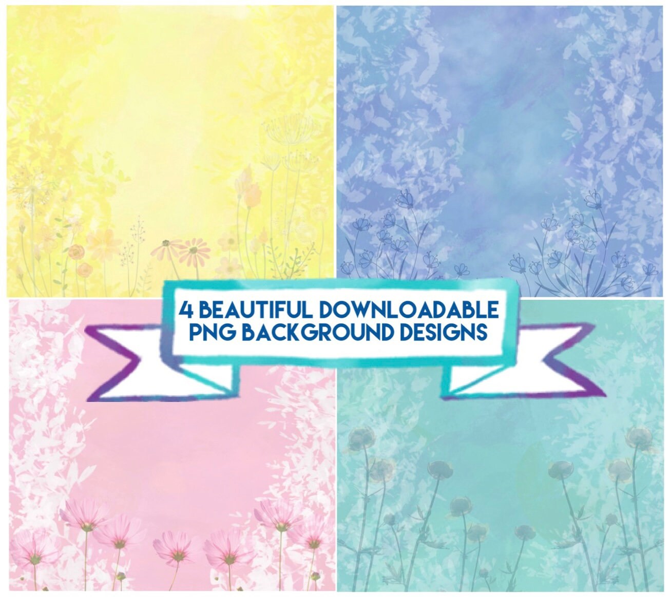 Floral Tumbler Sublimation Design, Pastel PNG (digital Download) - Etsy