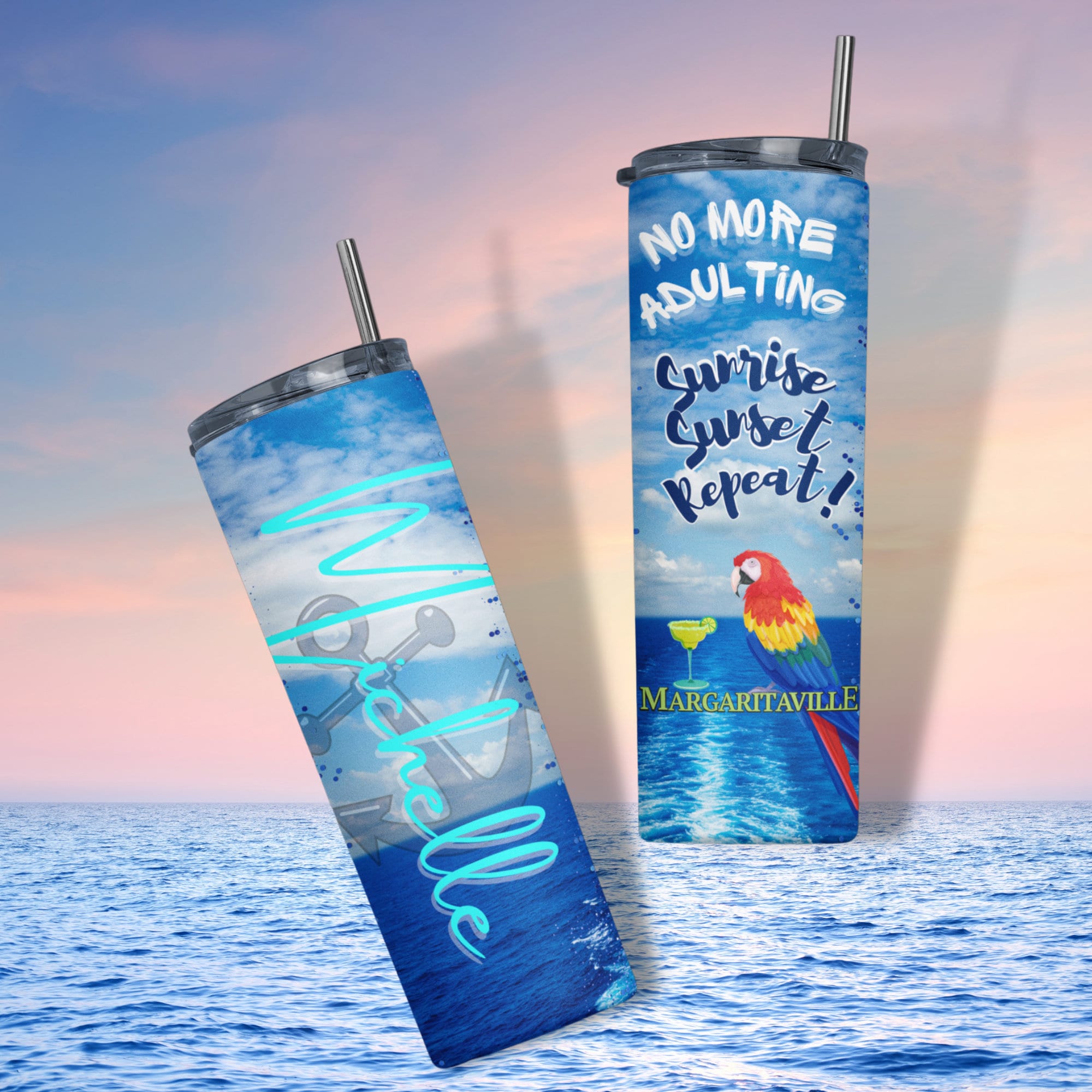 Personalized Tumbler for Cruise, Jimmy Buffett Cruise Tumbler, Parrot ...