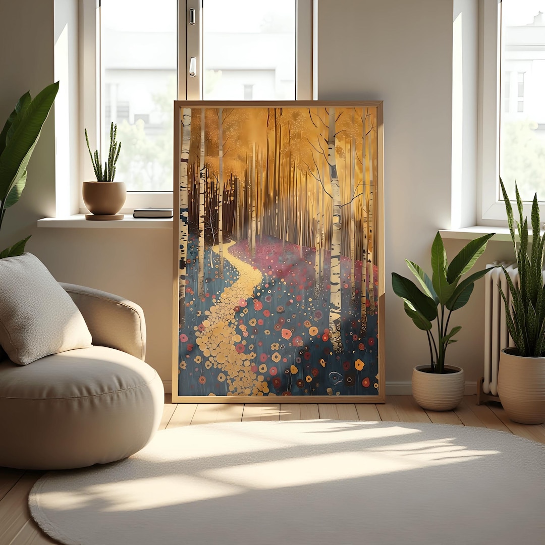 Gustav Klimt Golden Path Print: Museum Exhibition Art Poster - Etsy