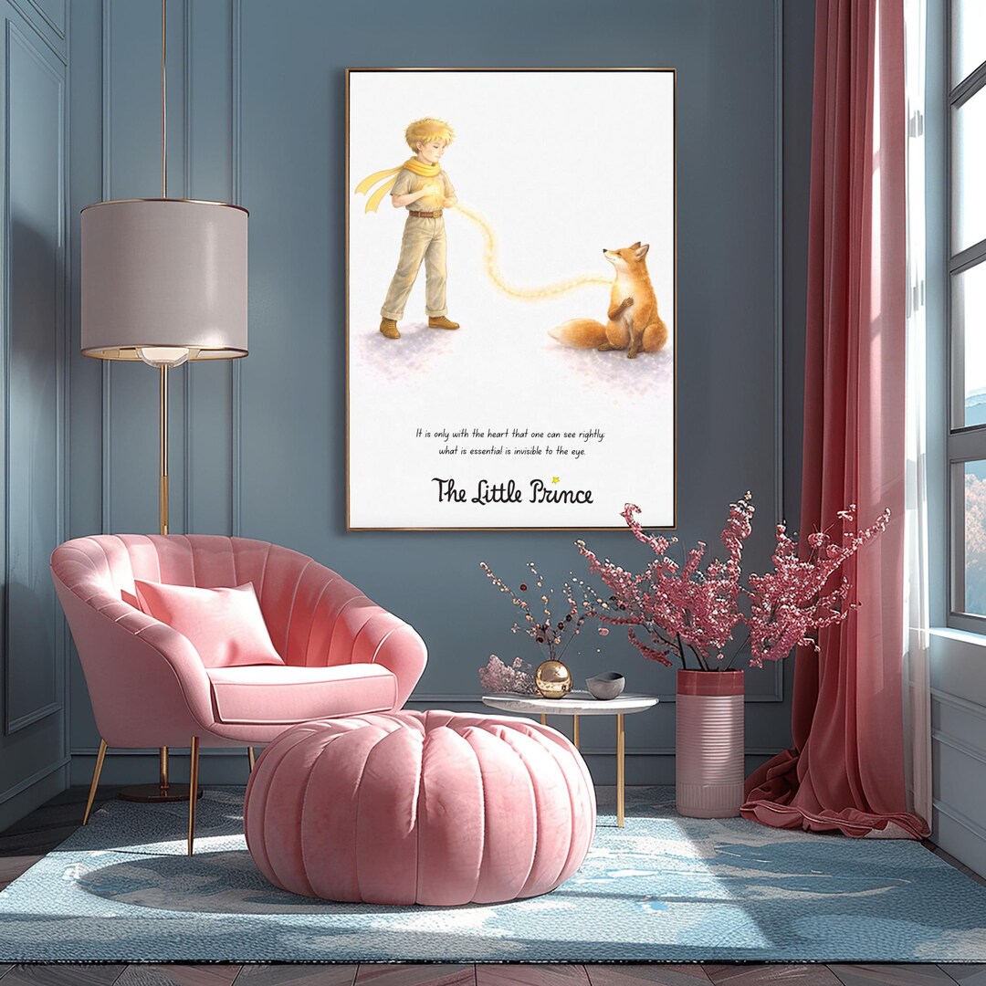 The Little Prince Art Print – Fox Quote, Invisible Heart - Etsy UK