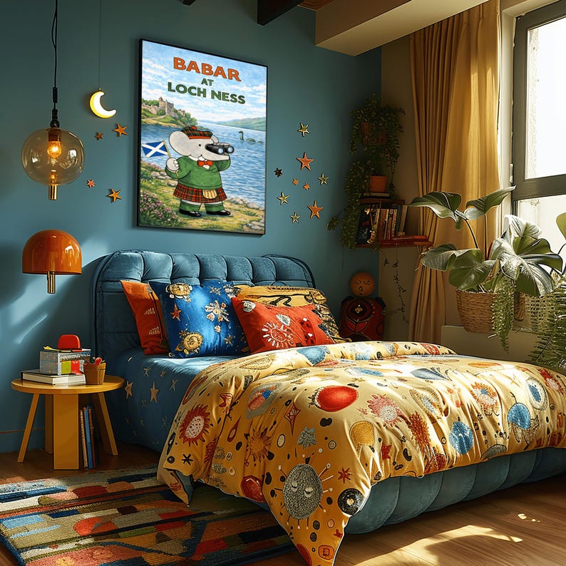 Babar the Elephant at Loch Ness Art Print – Scottish Highland Adventure ...