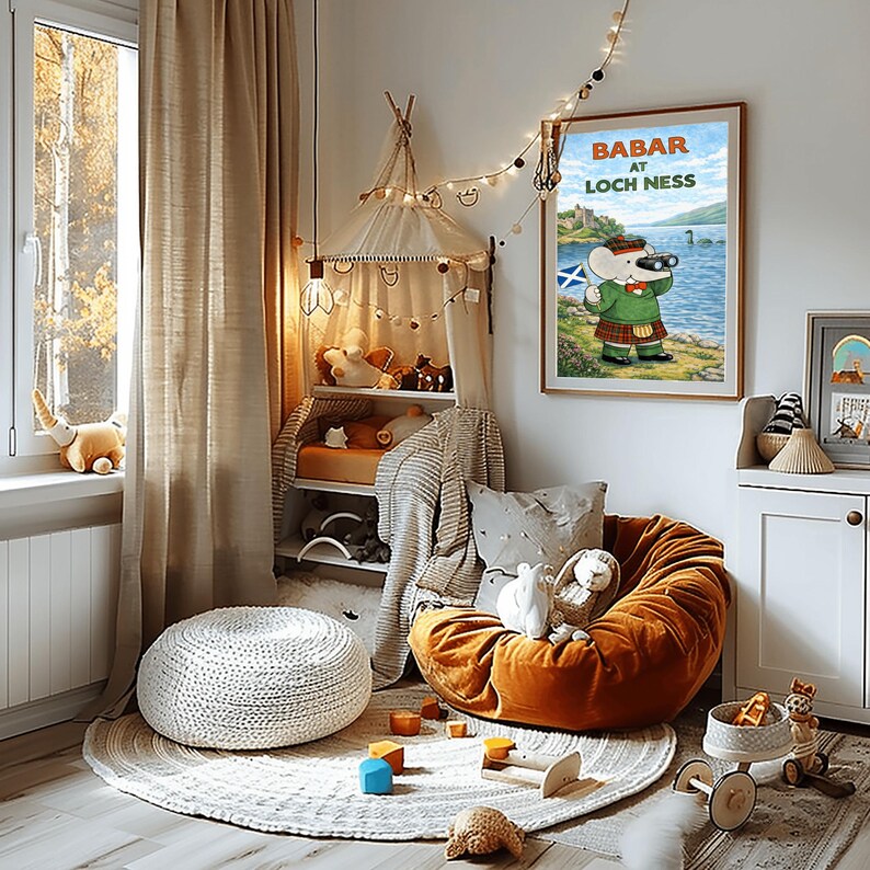 Babar the Elephant at Loch Ness Art Print – Scottish Highland Adventure ...