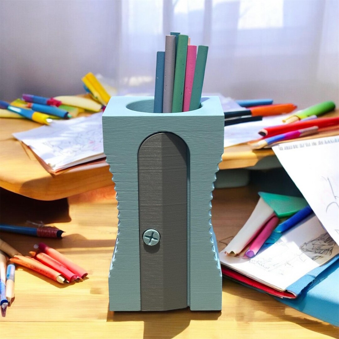Unique Pencil Sharpener-shaped Pen Holder – Creative Desk Organizer ...