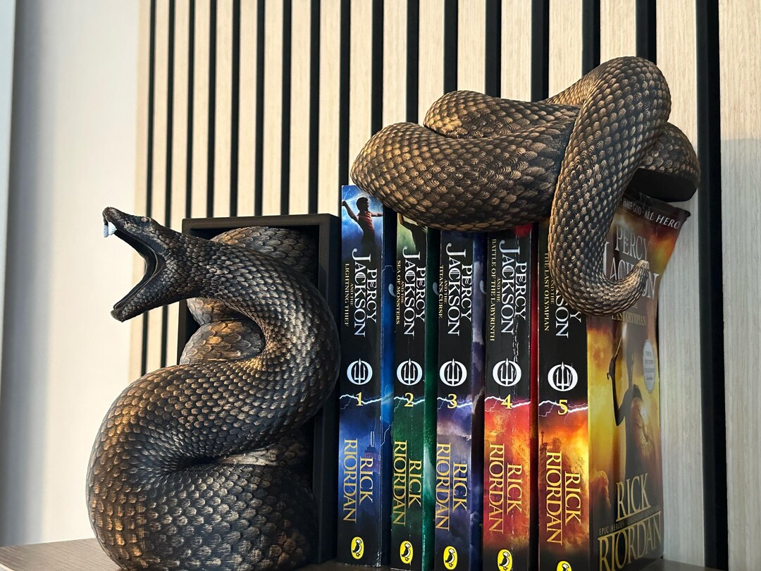 Snake Book Nook – Fantasy Bookshelf Insert | 3D Printed PLA, Hand ...