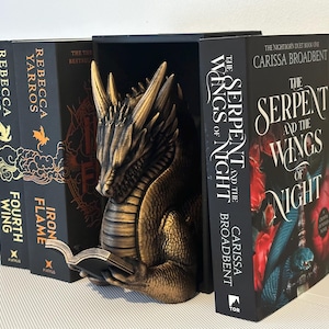 Dragon Book Nook, Bookend - Velaris ACOTAR Inspired | 3D Printed PLA ...