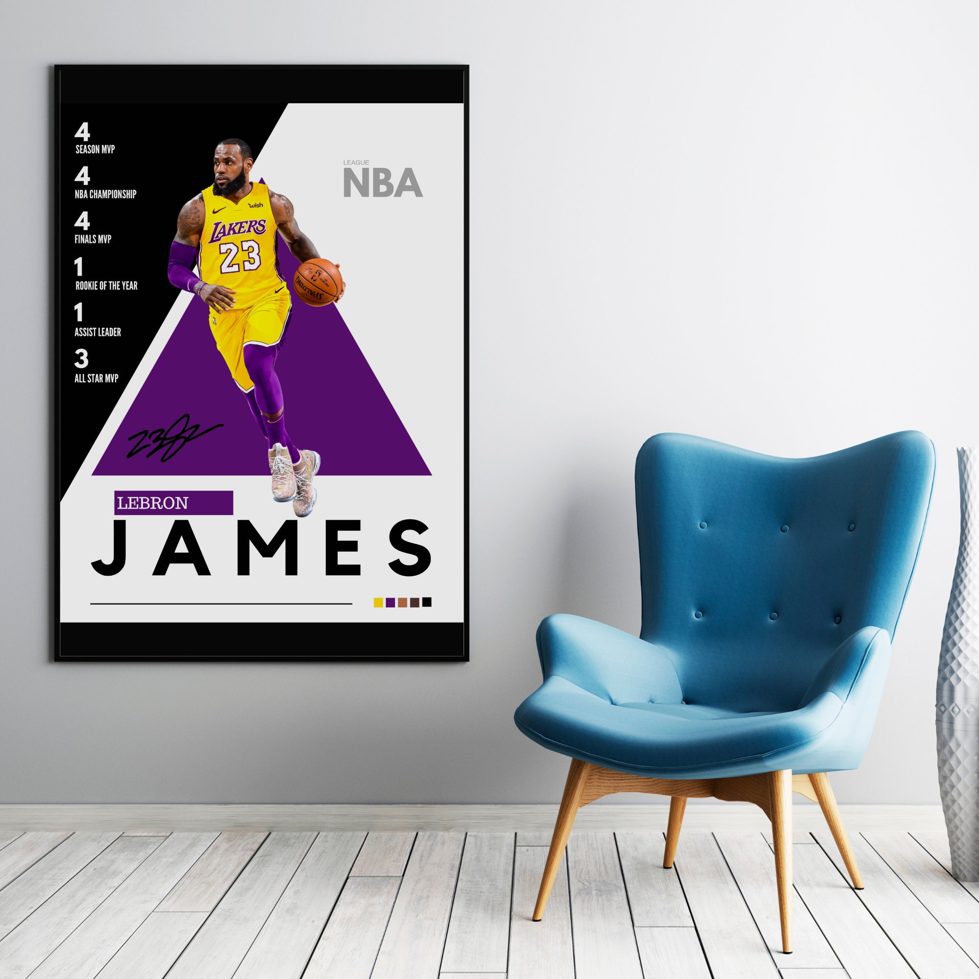 Lebron James Printable Poster, Lakers, NBA Poster, High Quality Wall ...