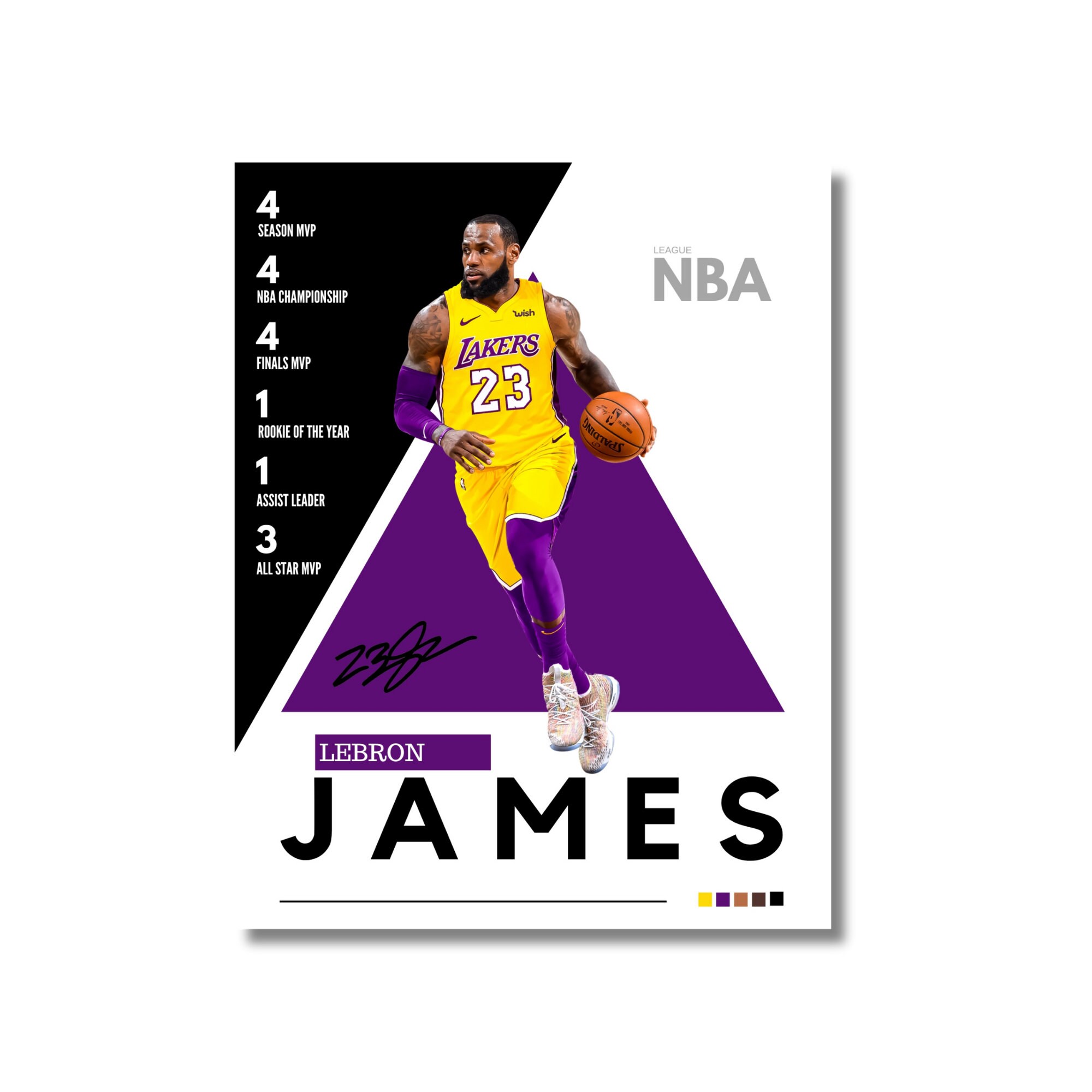 Lebron James Printable Poster, Lakers, NBA Poster, High Quality Wall ...