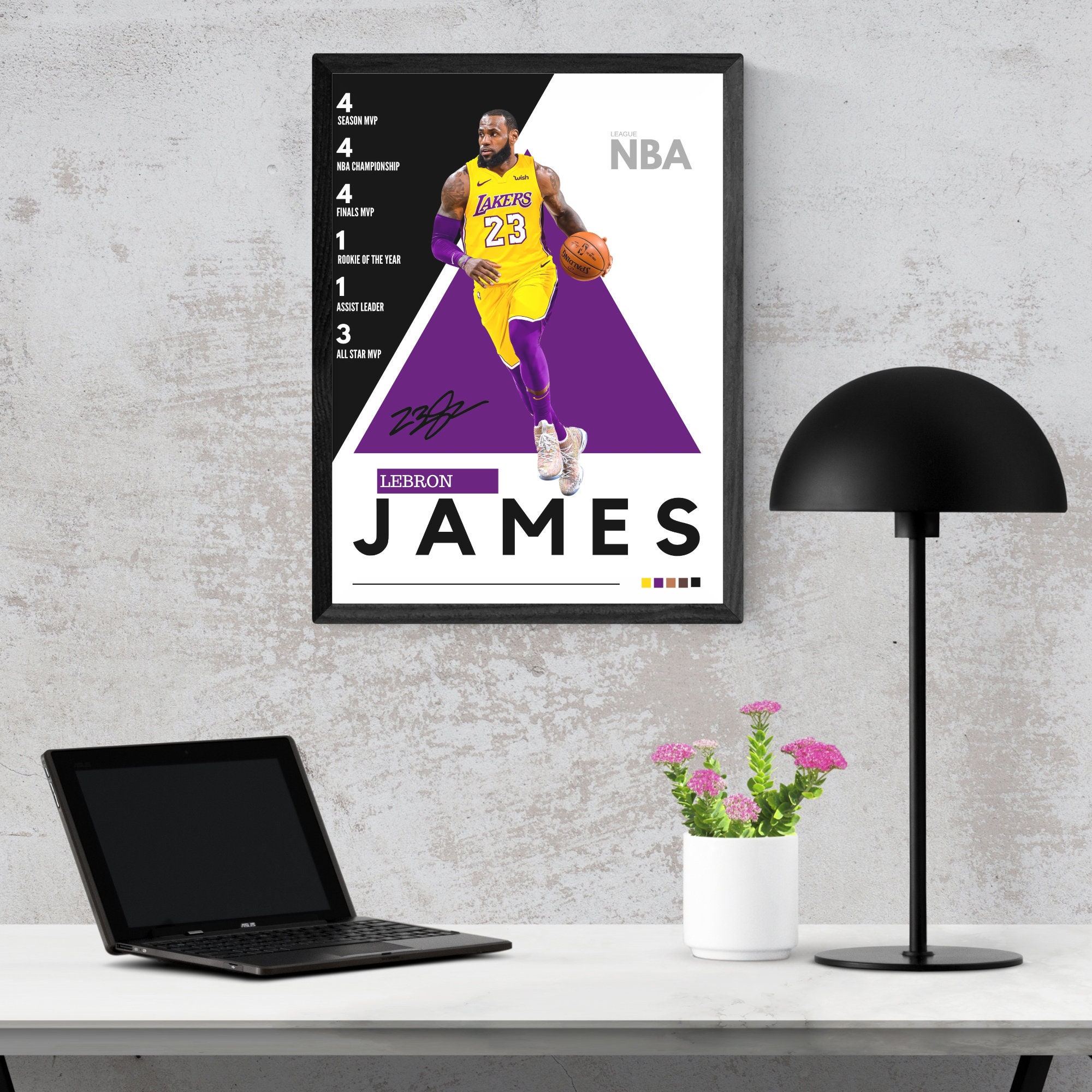 Lebron James Printable Poster, Lakers, NBA Poster, High Quality Wall ...