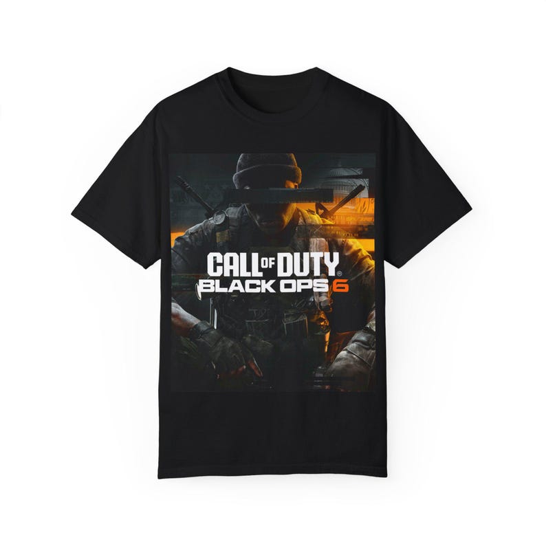 Black Ops 6 Call of Duty T-shirt Unisex Garment-dyed Tee, Gamer Gift ...