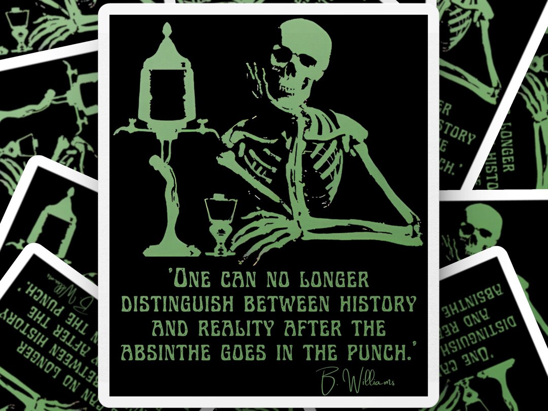 Absinthe in the Punch Vinyl Sticker, Absinthe Sticker, Beatriz Williams ...