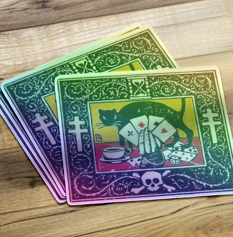 Occult Holographic Vinyl Sticker Divination Sticker Halloween Sticker