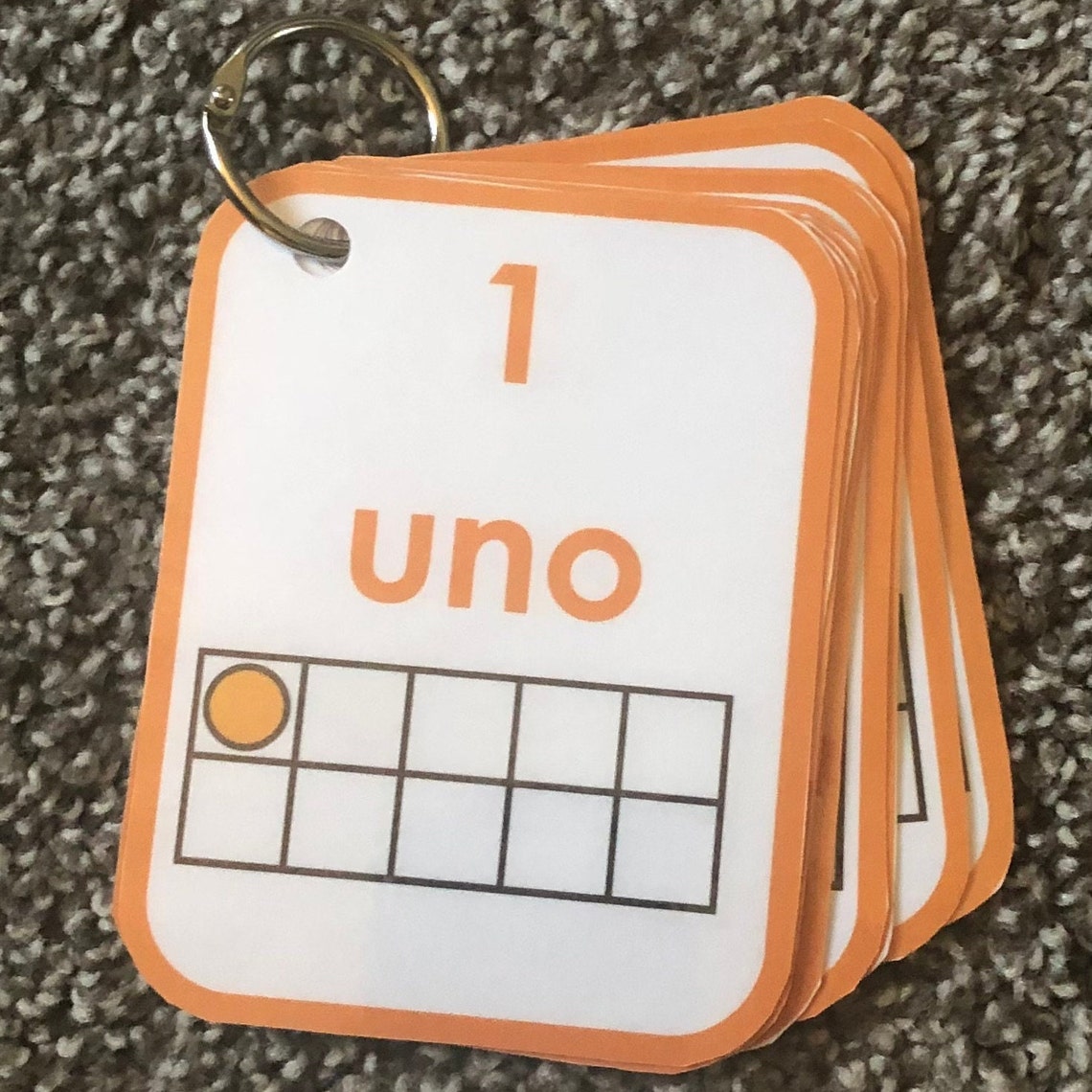 Number Flashcards: English & Spanish - Etsy