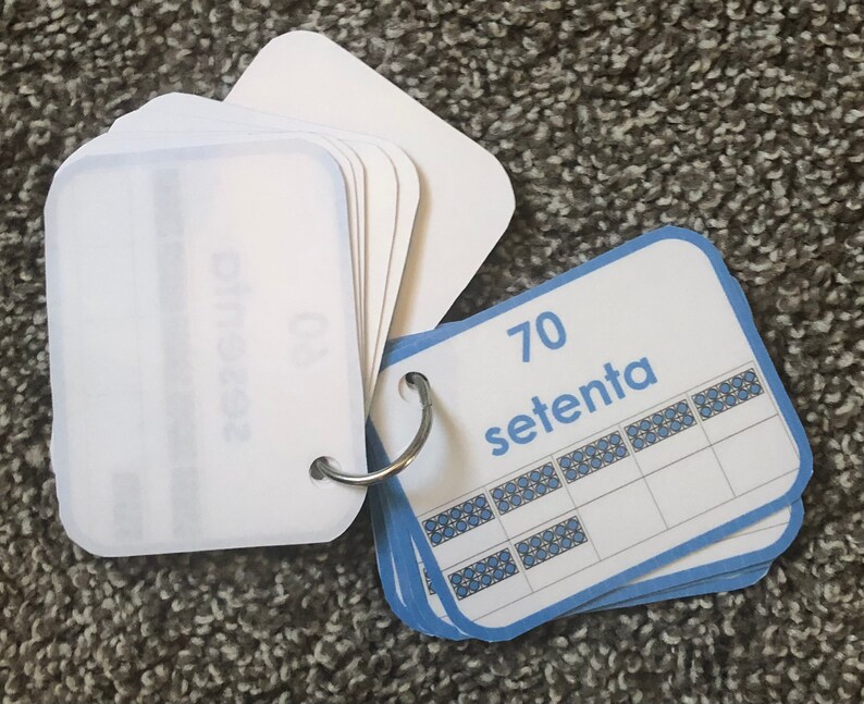Skip Counting 10s Flashcards: English & Spanish - Etsy