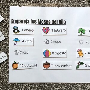 Match the Months of the Year Learning Page - Etsy