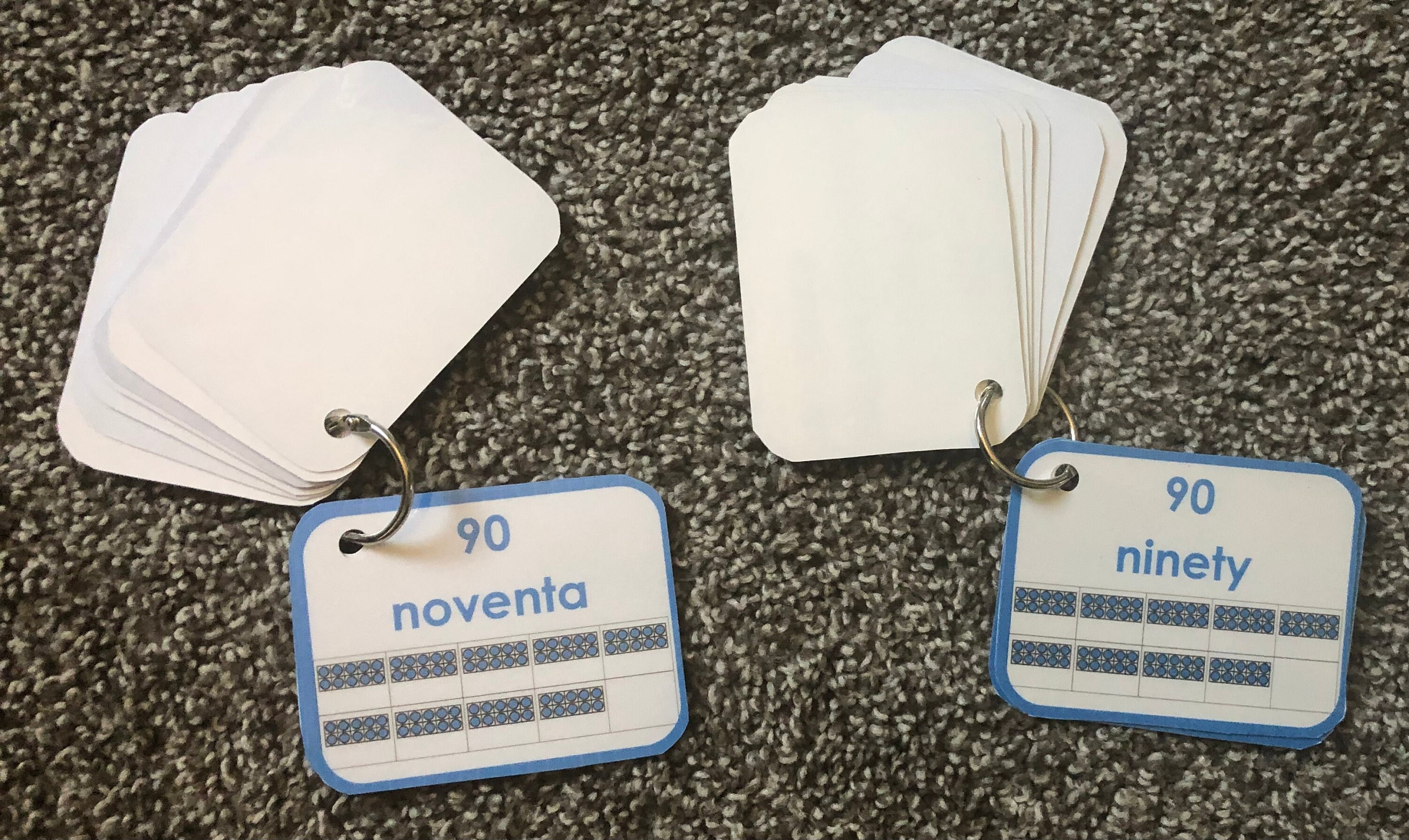 Skip Counting 10s Flashcards: English & Spanish - Etsy