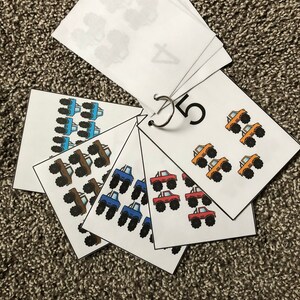 Monster Truck Counting Number Flash Cards Early Learning - Etsy