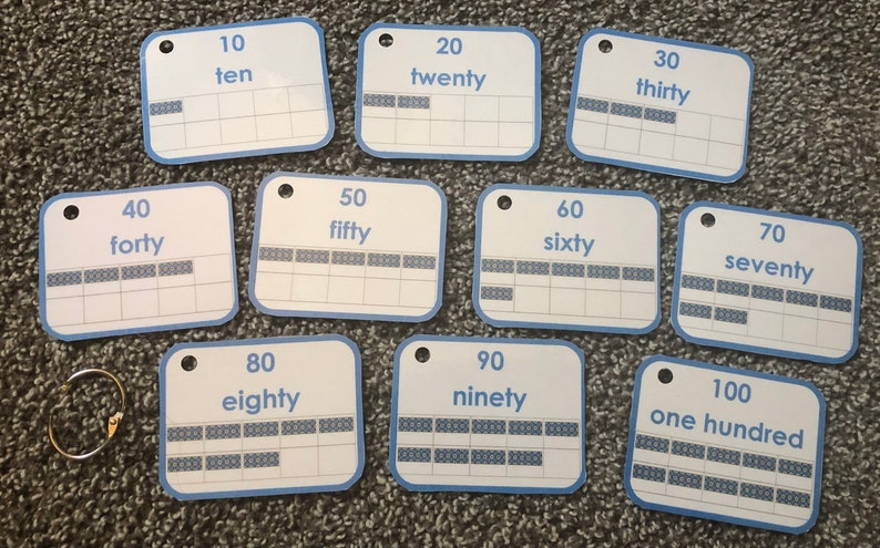 Skip Counting 10s Flashcards: English & Spanish - Etsy