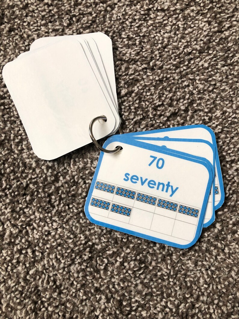 Skip Counting 10s Flashcards: English & Spanish - Etsy