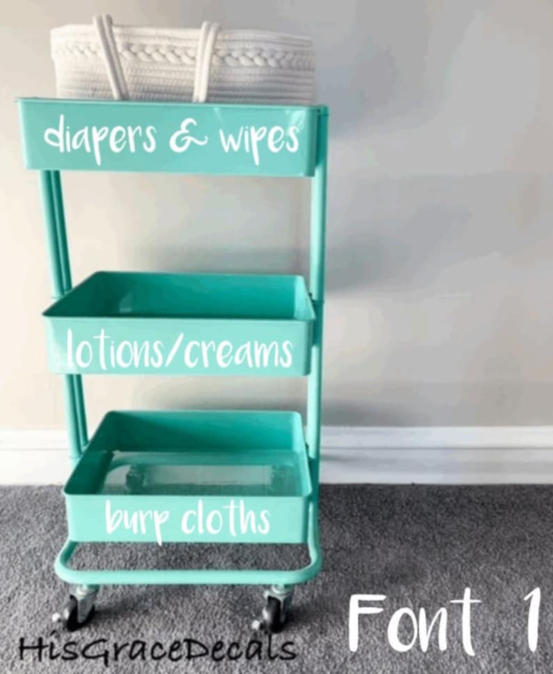 3 Tier Cart Labels SOLD INDIVIDUALLY Organization Cart - Etsy