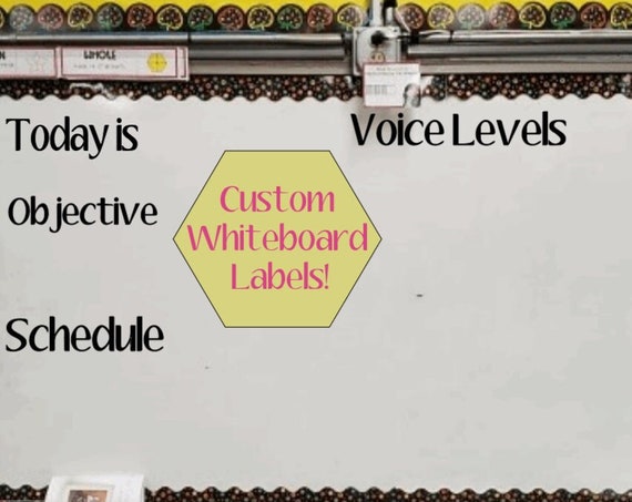 Custom Labels sold Individually for Classroom Whiteboard - Etsy