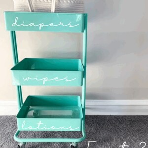 3 Tier Cart Labels , SOLD INDIVIDUALLY, Organization Cart Label ...