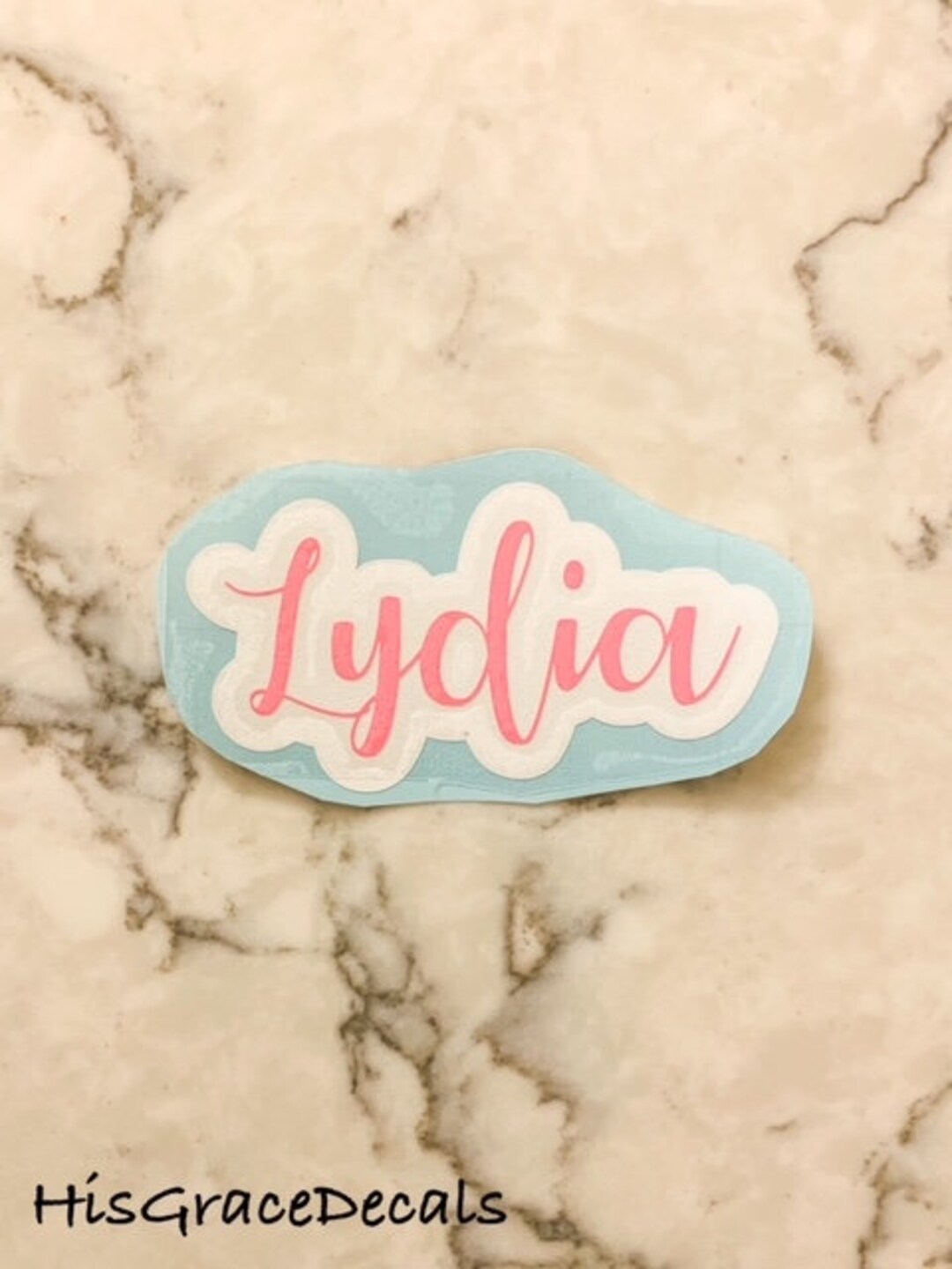 Personalized Name Decal - Calligraphy Two Color Decal - Etsy