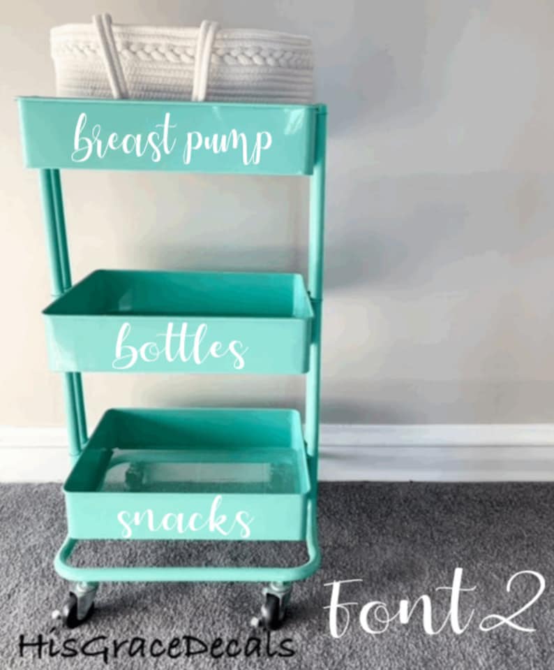 3 Tier Cart Labels SOLD INDIVIDUALLY Organization Cart - Etsy