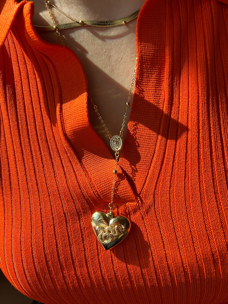 Ldr Style Necklace V.2 Rosary Emerald Heart Necklace Lana - Etsy