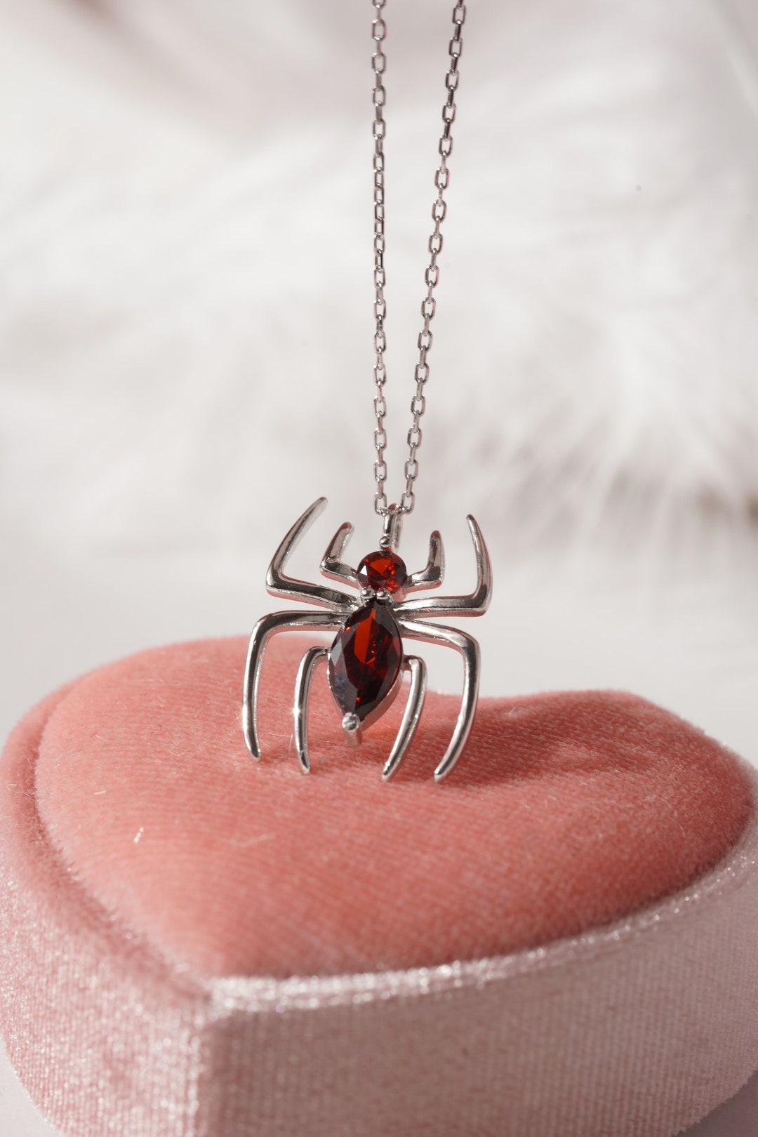 Spider Symbol Necklace-spider Necklace - Etsy