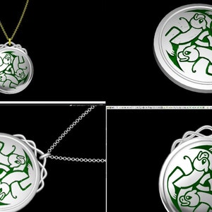 Merida Inspired -princess Jewelry, Celtic Three Bears Necklace, Celtic ...